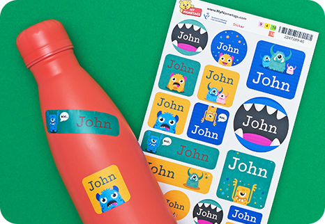 My Nametags Maxistickers - large sized square, rectangular and round ...